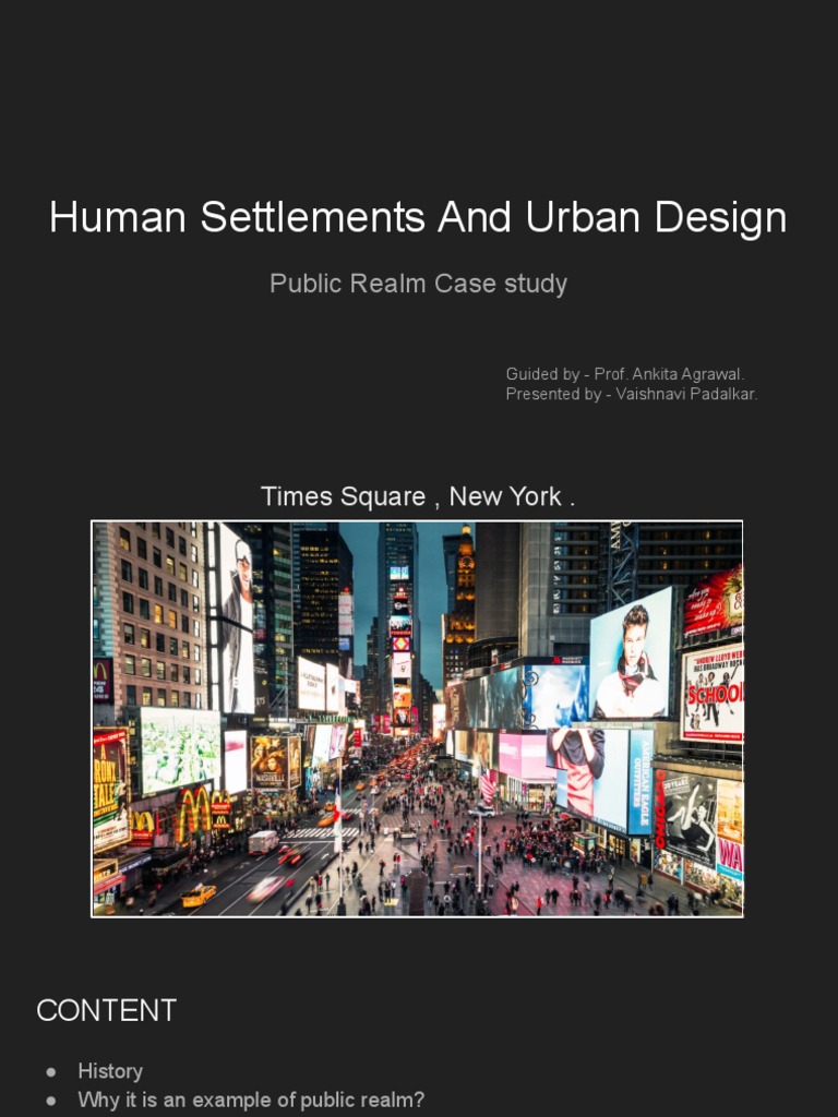 Public Realm Case Study | PDF | New York City | Land Transport