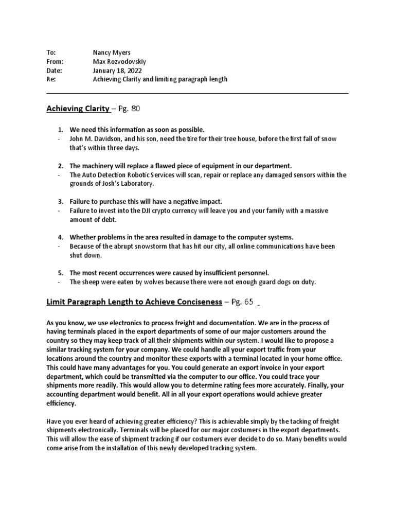 Achieving Clarity - 1 | PDF