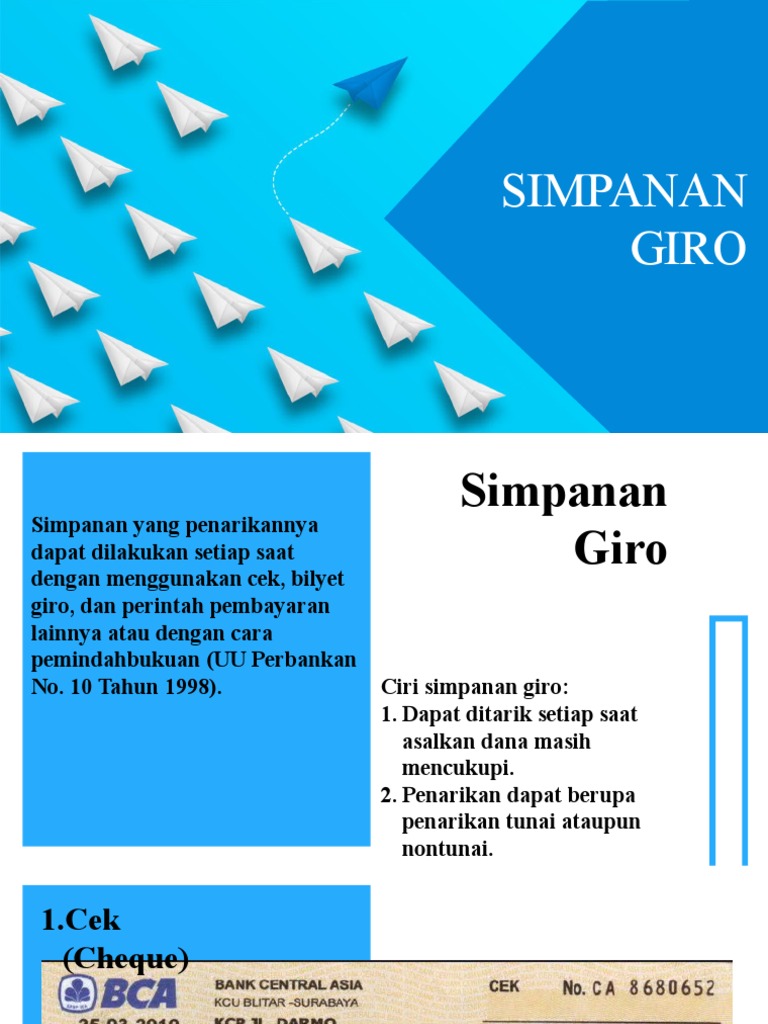 Jenis dan Ciri Simpanan Giro | PDF | Hukum