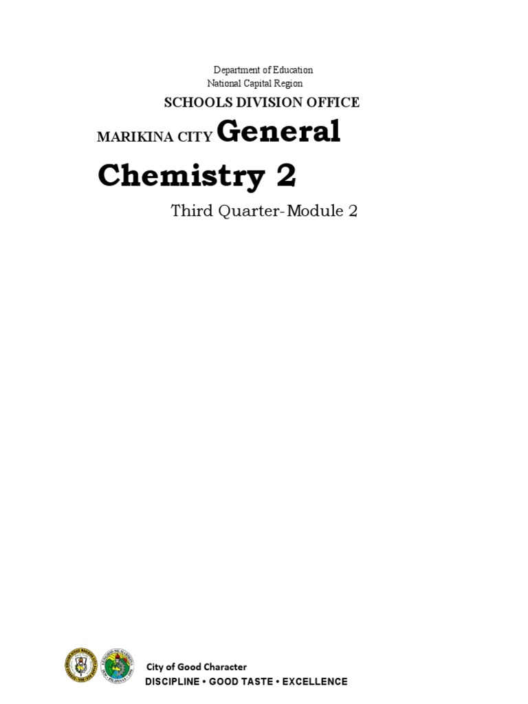 General Chemistry 2: Third Quarter-Module 2 | PDF | Phase (Matter ...