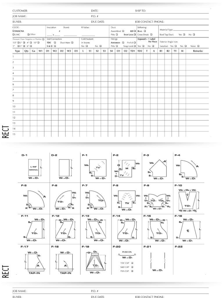 Rectangular Takeoff Form: Other | PDF