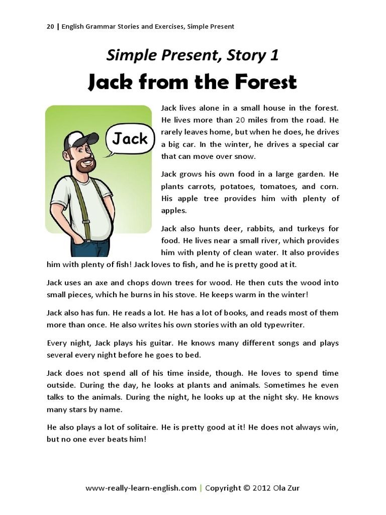 Jack From The Forest: Simple Present, Story 1 | Download Free PDF ...
