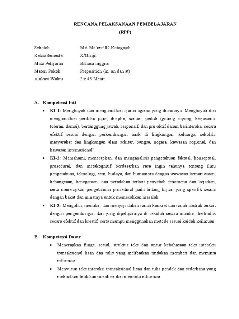 02 RPP Preposition | PDF