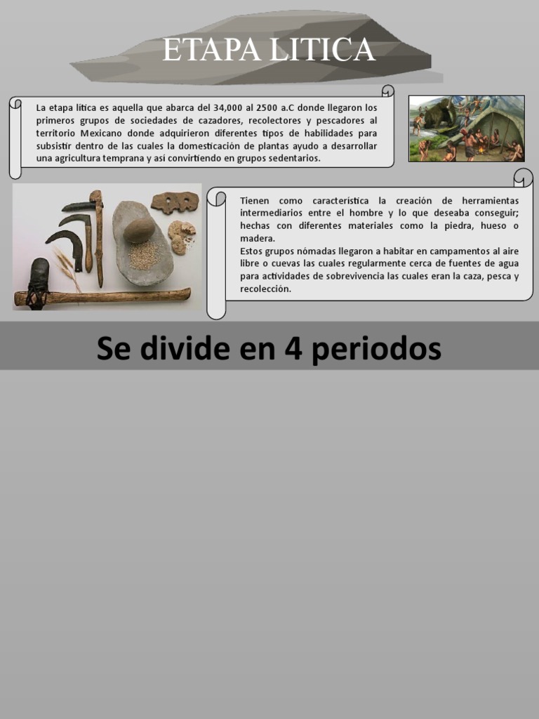 Etapa Litica INFOGRAFIA | PDF