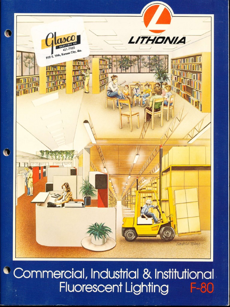 Lithonia Fluorescent Lighting Catalog 1980 | PDF | Electromagnetic ...