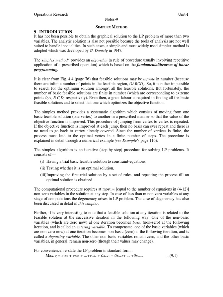 Simplex Method for LP Problems | PDF | Mathematical Optimization ...