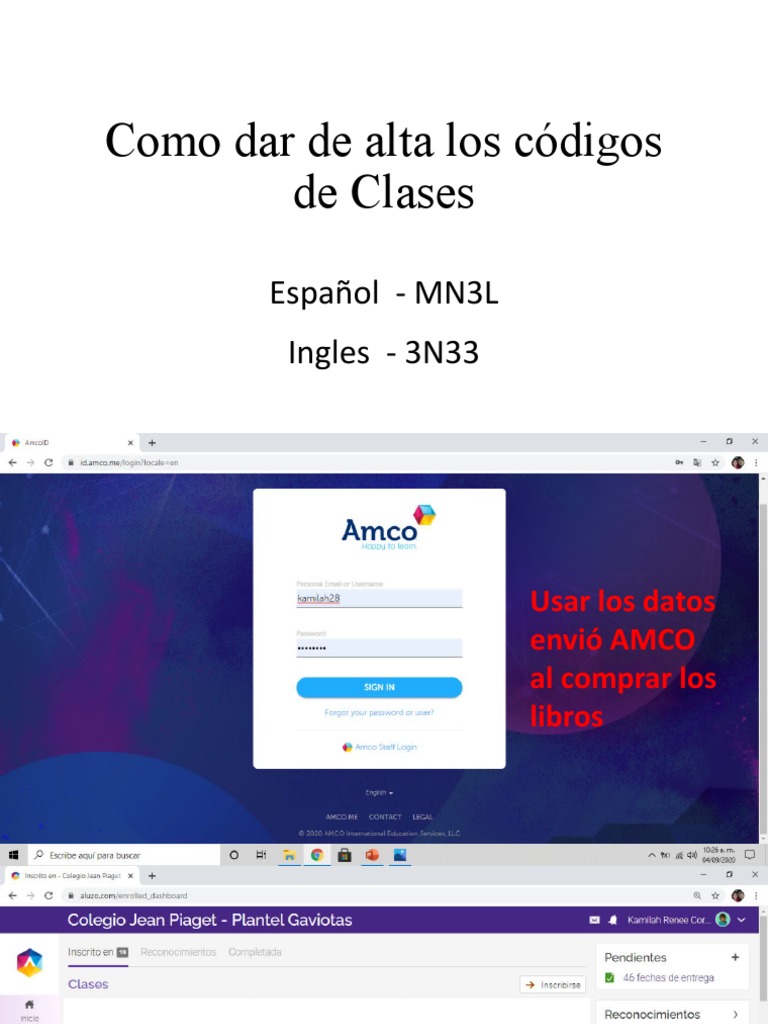 Como Dar de Alta Los Códigos de Clases | PDF