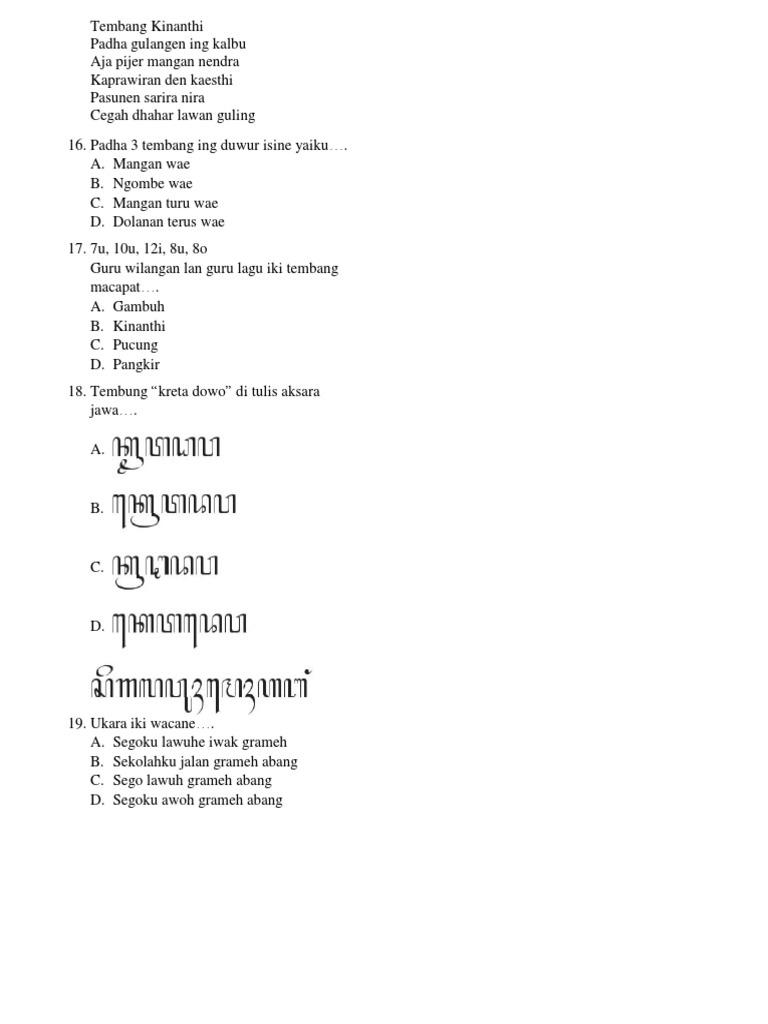 Tembang Kinanthi | PDF