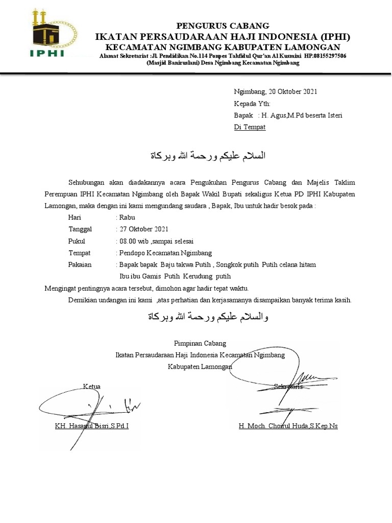 Kop Surat Iphi Ngimbang | PDF | Memasak, Makanan, & Anggur | Agama ...