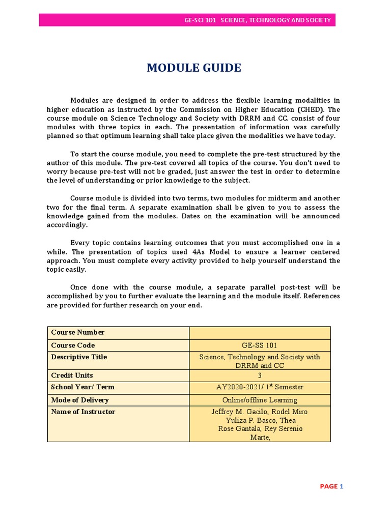 Science, Technology, and Society Module Guide | PDF | Genetically ...