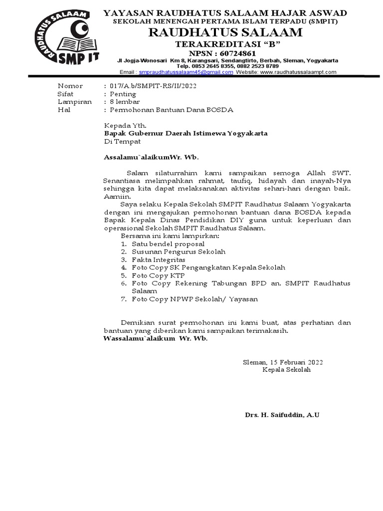 Proposal Bosda | PDF