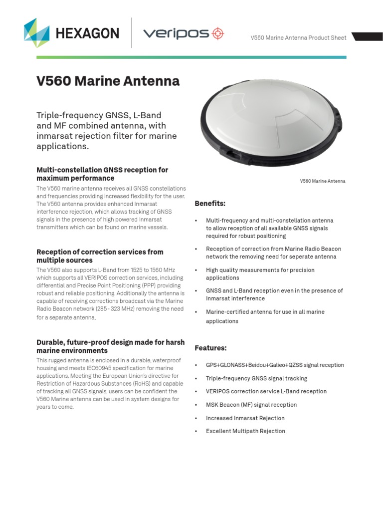 VERIPOS - V560 - Product Sheet | PDF | Antenna (Radio) | Radio