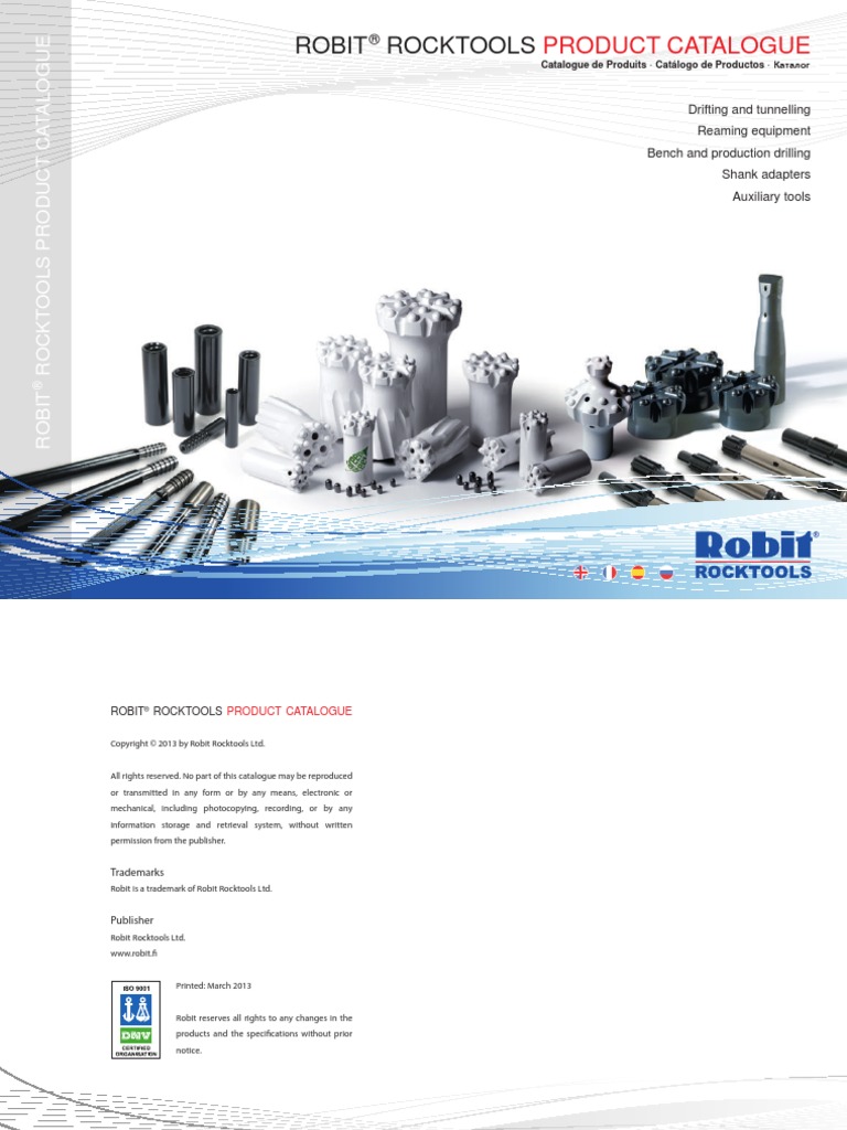 Robit - Rocktools - Product - Catalogue 2013 | PDF