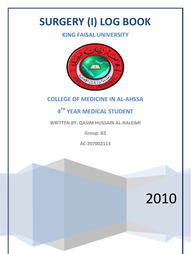 Surgery (I) Log Book | Intravenous Therapy | Larynx
