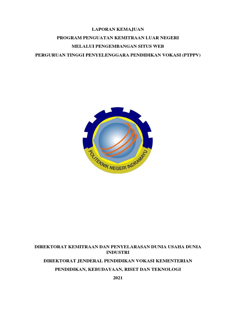 Laporan Kemajuan Web PTPPV POLINDRA | PDF