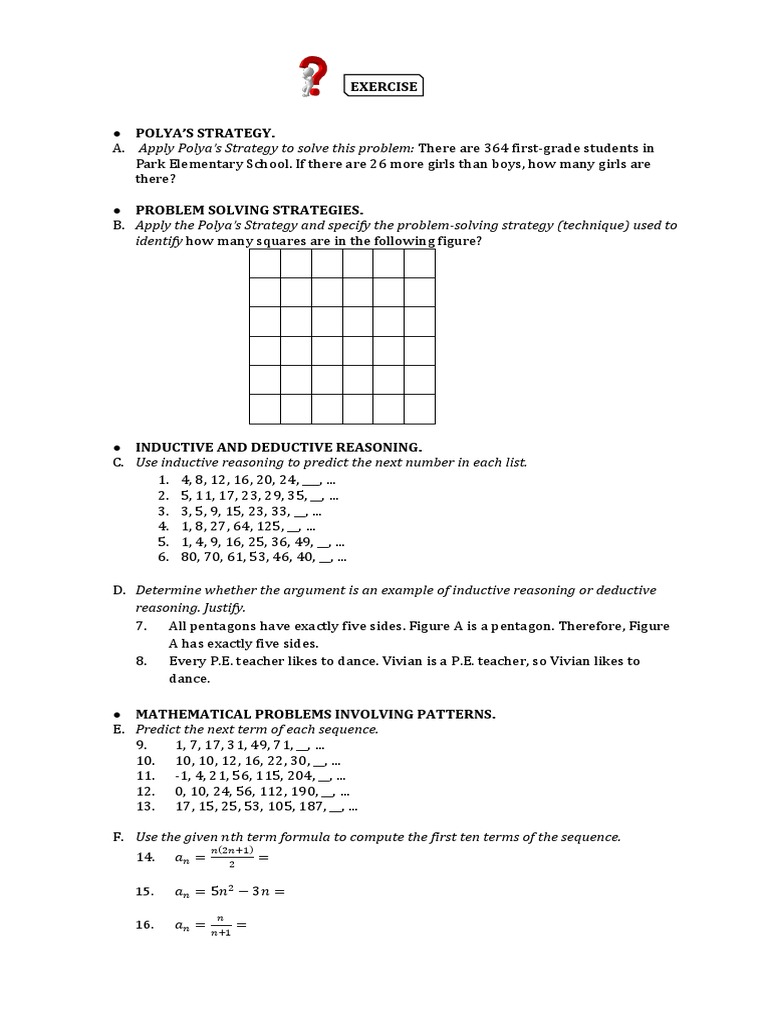 Exercise 03 - Problem Solving and Reasoning | PDF