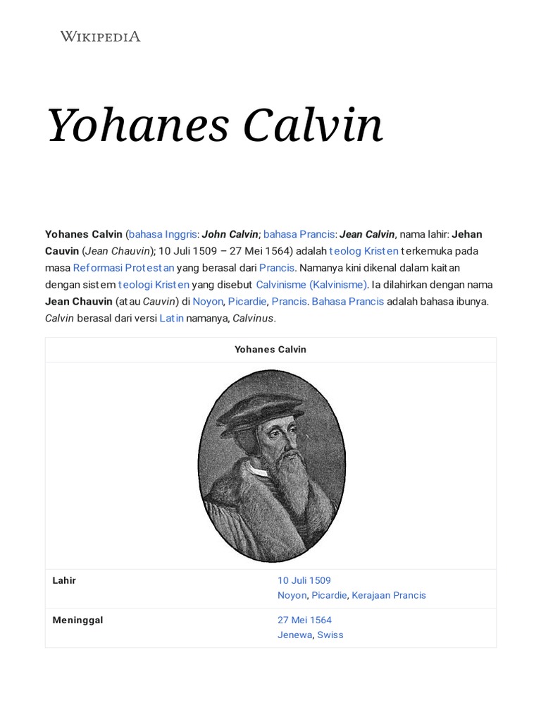 Yohanes Calvin | PDF