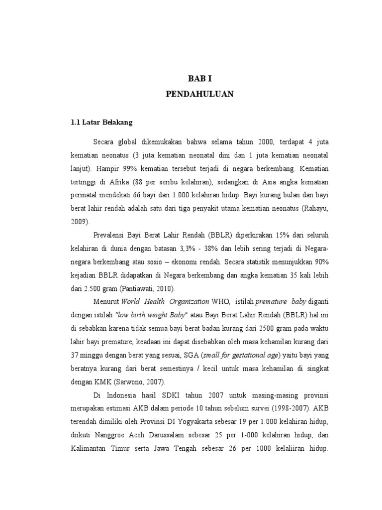 Askep BBLR 100% (BBL) | PDF