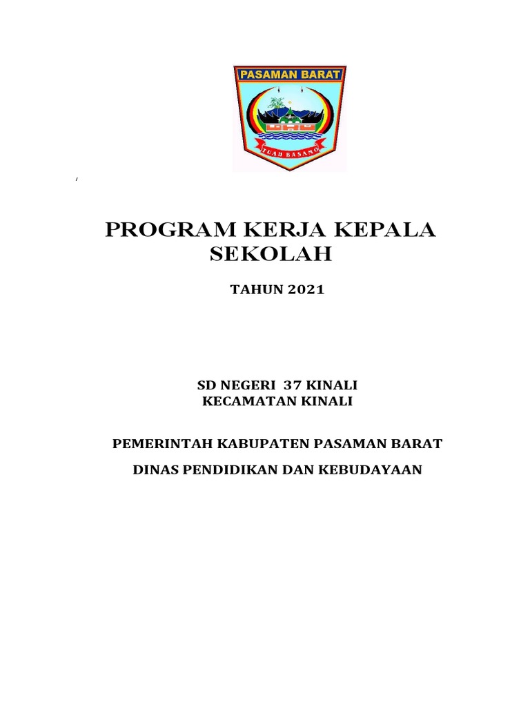 Program Kerja Kepala Sekolah SD Lampiran 1 | PDF
