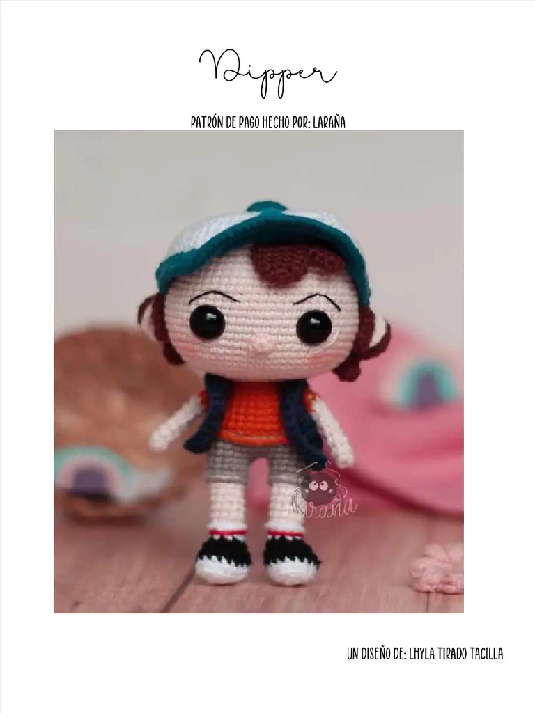 Dipper Patron de Pago Hecho Por Laraa DL | PDF | Amigurumi | Textiles