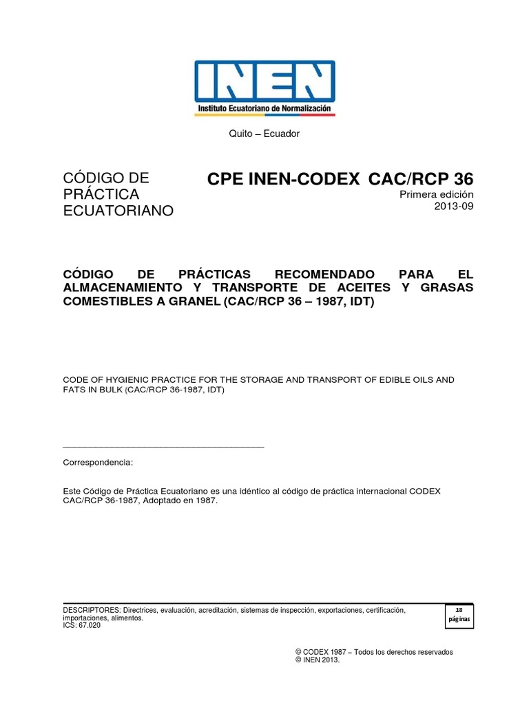 Codex Cac RCP 36 | PDF | Petróleo | Cobre