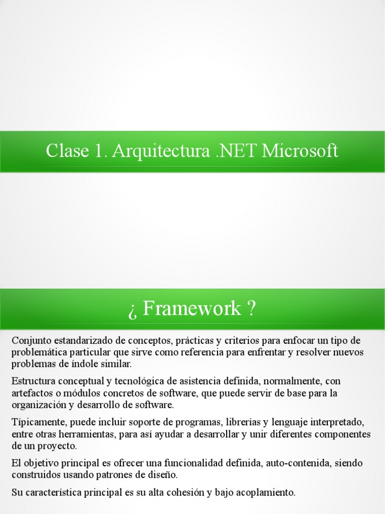 Introducción a la Arquitectura .NET | PDF | .NET Framework | Marco de ...
