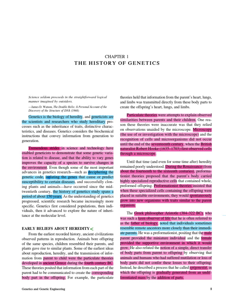 The History of Genetics | PDF | Genetics | Heredity