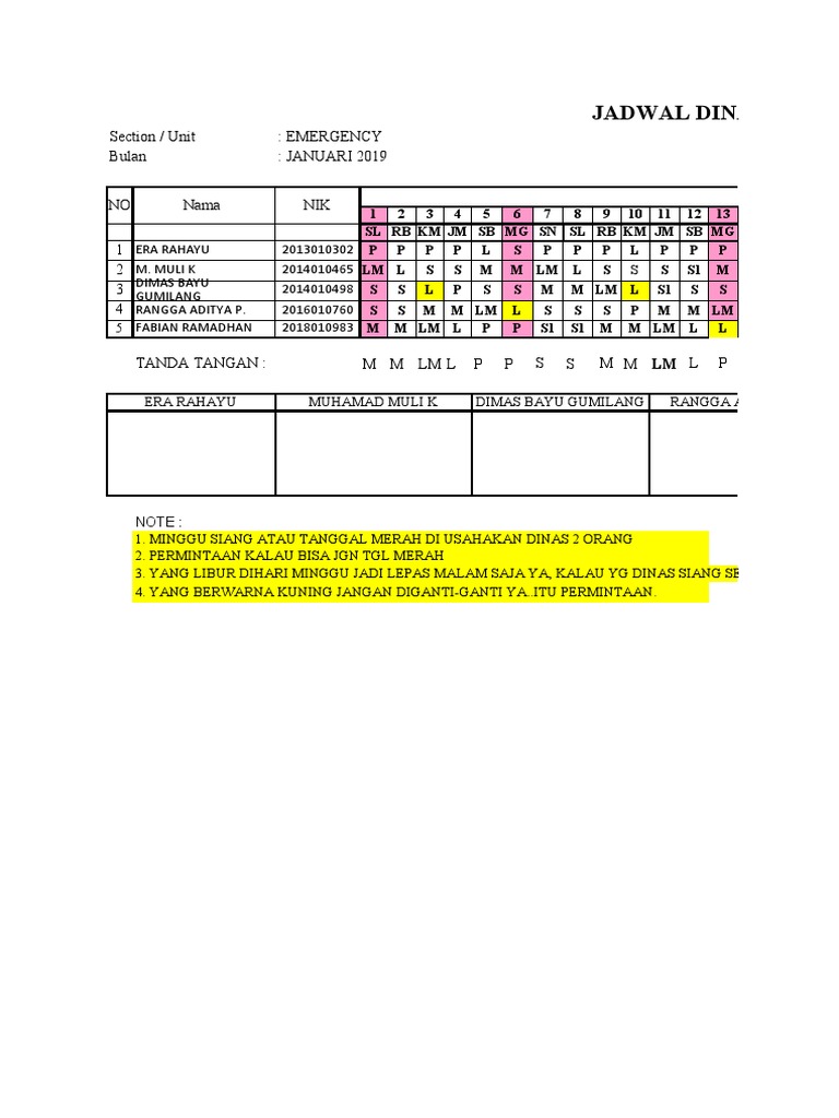 Jadwal Ugd Desember 2021 | PDF