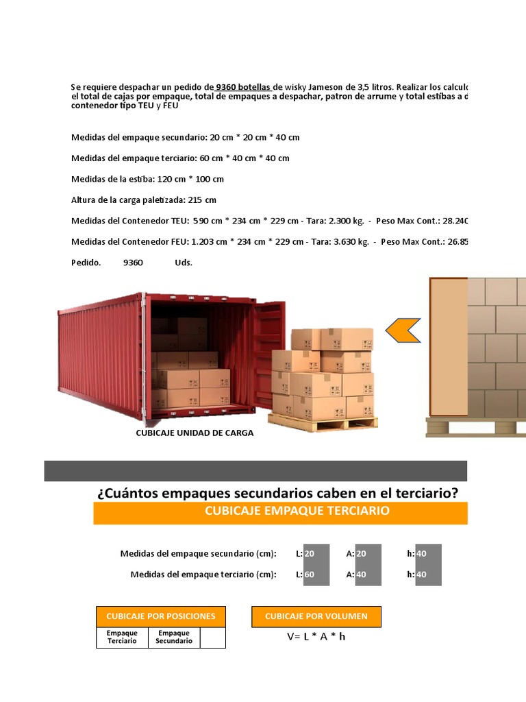 Ejercicio Cubicaje Con Magnitudes Fisicas | PDF | Industrias de ...