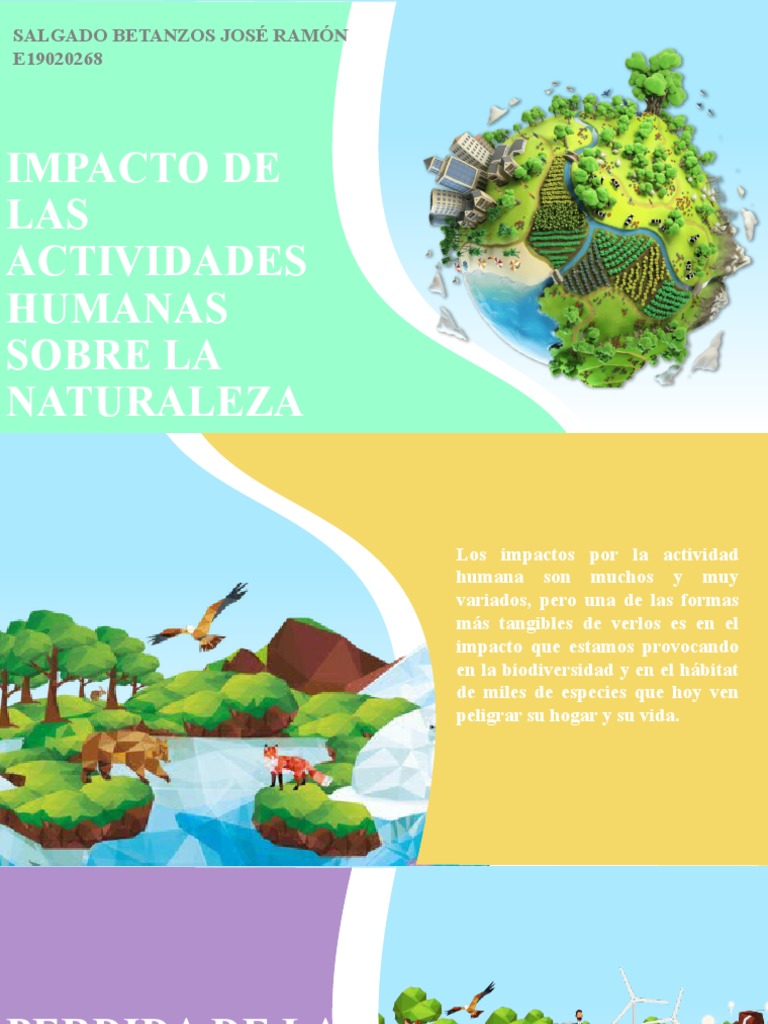 Impacto de Las Actividades Humanas Sobre La Naturaleza | PDF ...