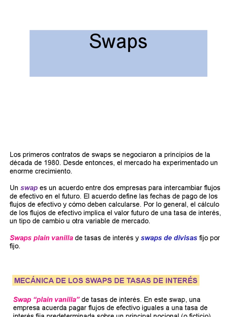 Swaps | Descargar gratis PDF | Swap (Finanzas) | Libor