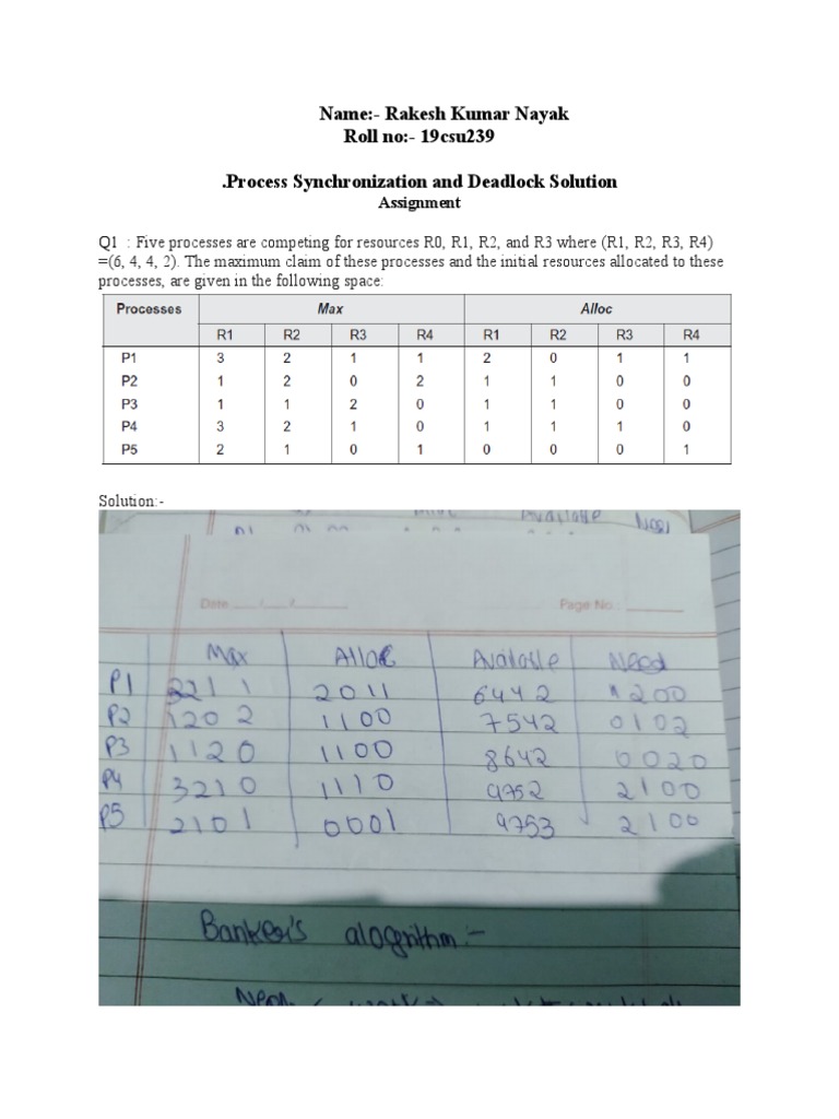 Process Synchronization And Deadlock Pdf Computer Architecture Concurrent Computing