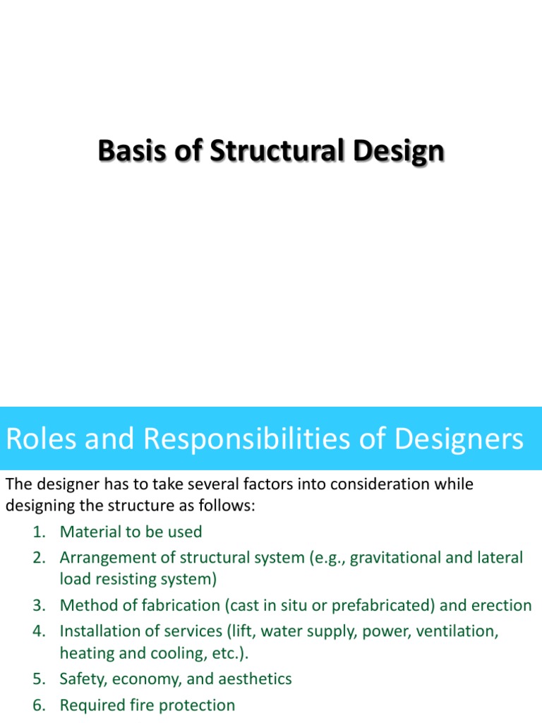 Basis of Structural Design | PDF | Concrete | Strength Of Materials