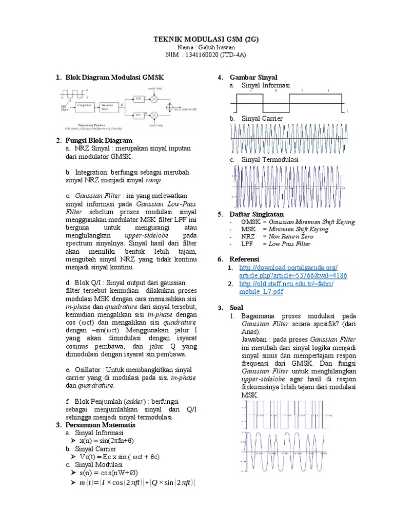 Modulasi GMSK Pada GSM | PDF