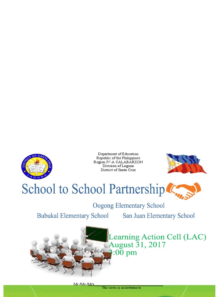 LAC PROGRAM - School To School Partnership | PDF