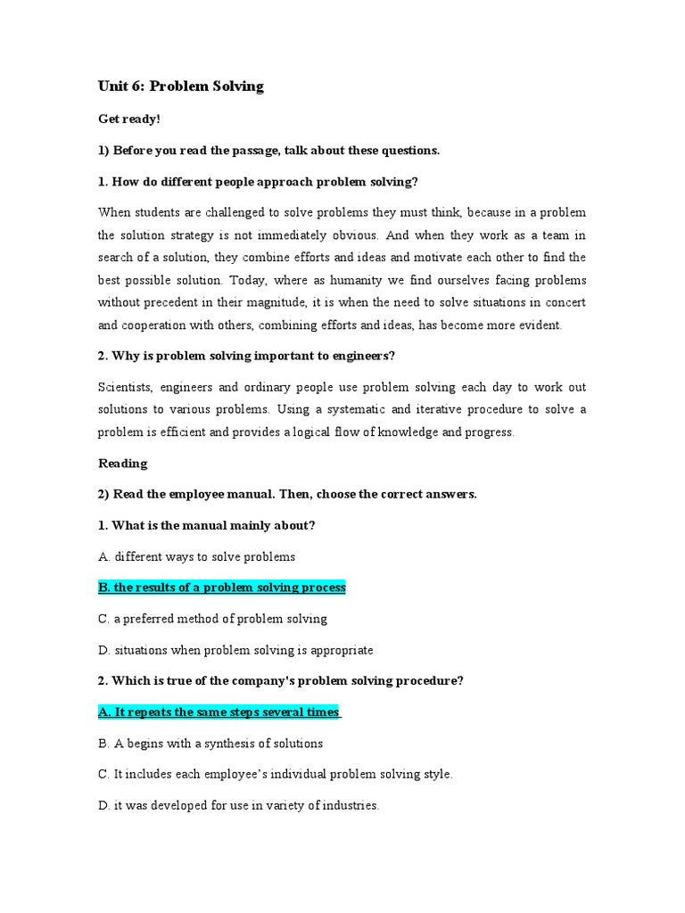 Unit 6 Problem Solving | PDF | Median | Cognitive Science