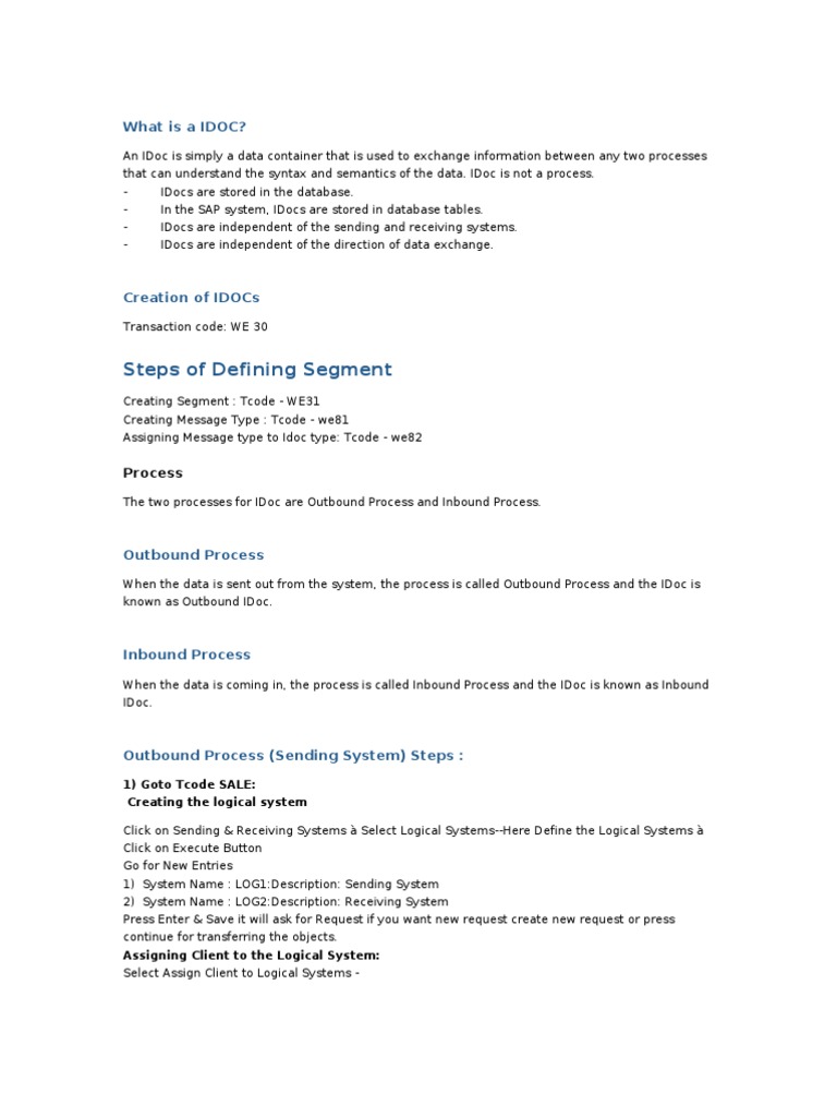 What Is A IDOC | PDF | Databases | Information Technology Management