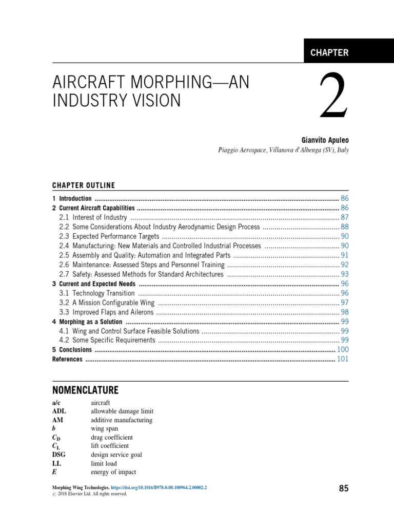 Chapter 2 - Aircraft Morphing An Industry Visi - 2018 - Morphing Wing Technologi | Descargar ...