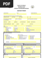 Sanitary Permit Application Form | PDF | Sanitation | Hydrology
