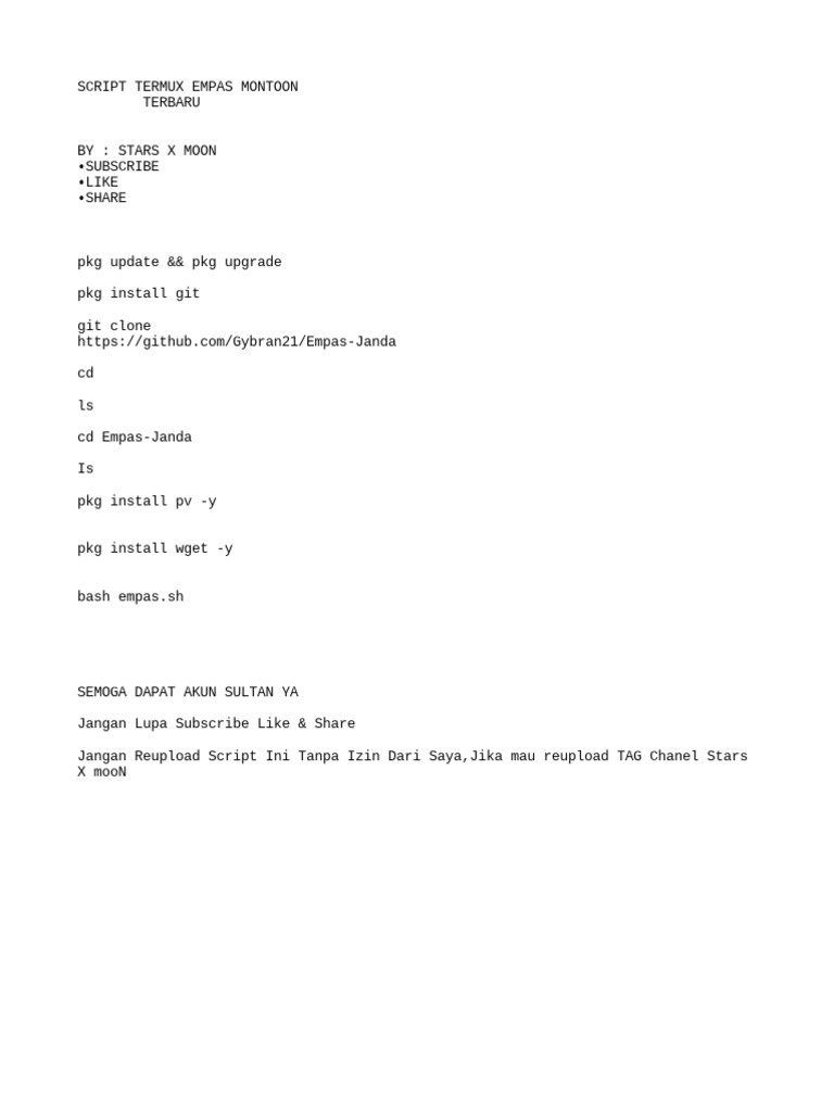 Script Empas Montoon | PDF