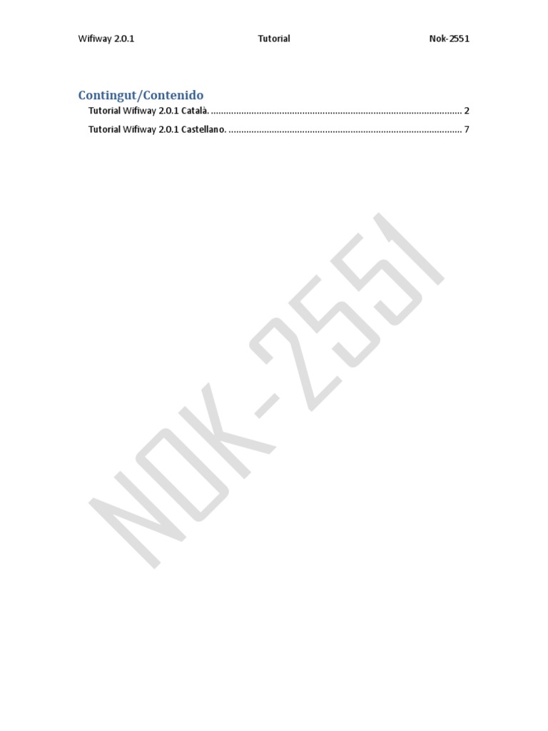 Tutorial Wifiway 2.0 | PDF