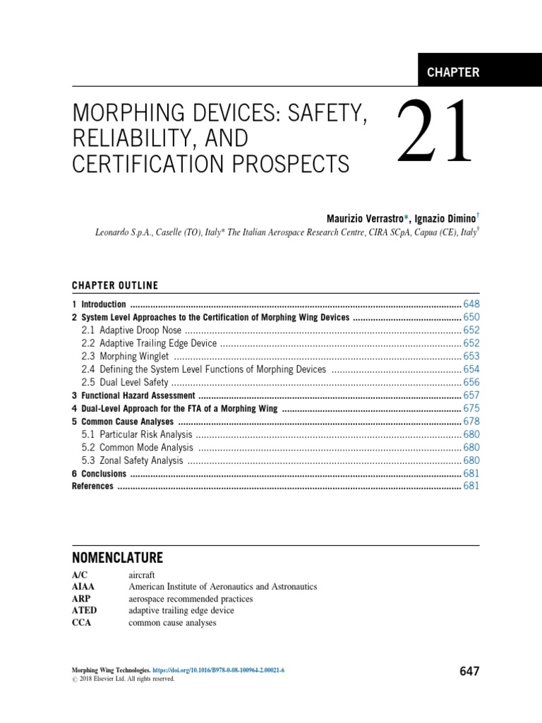 Chapter 21 - Morphing Devices Safety Reliability A - 2018 - Morphing Wing Tec | Descargar gratis ...