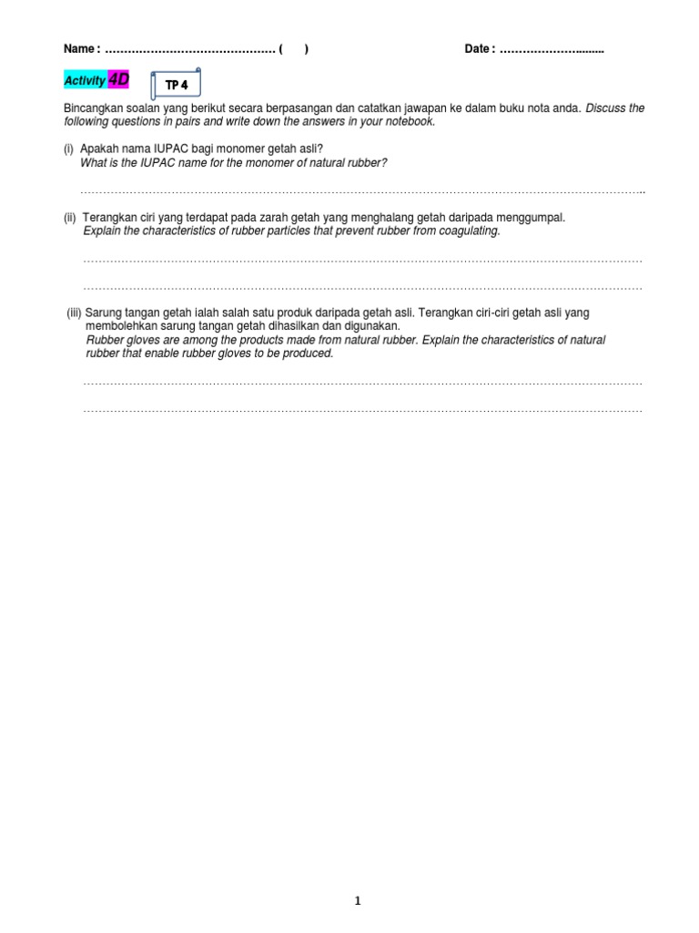 Act 4D, Exp 4A, Lab Act 4B, Act 4E | PDF | Materials | Chemical Compounds