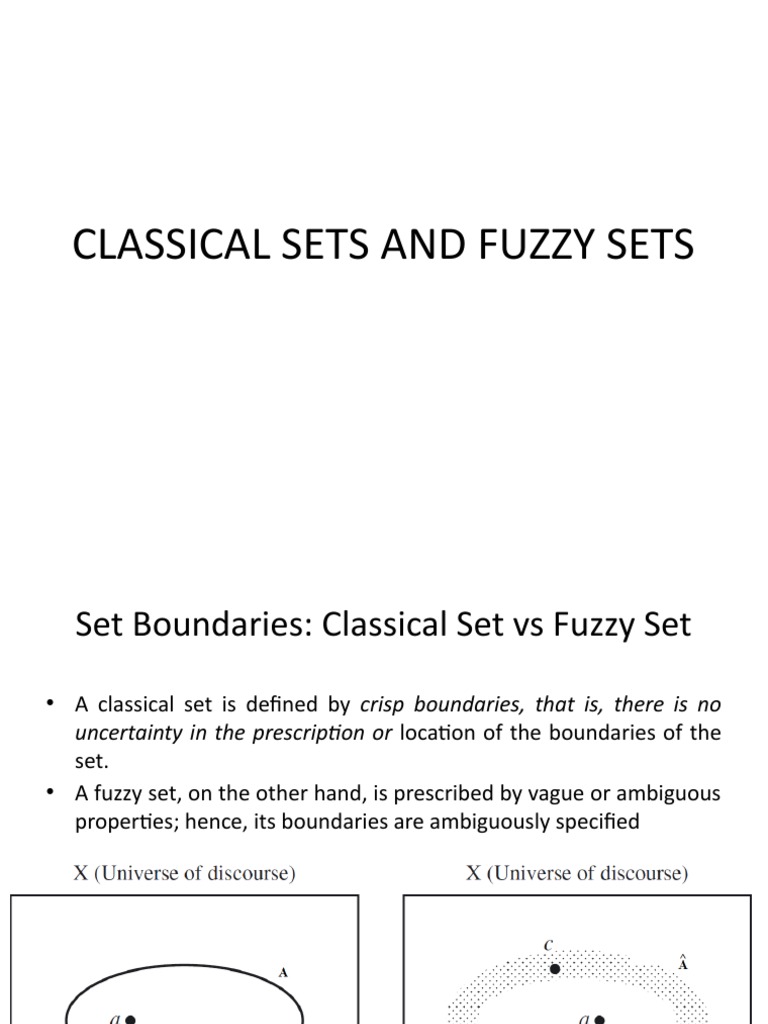 3 - Classical Sets and Fuzzy Sets | PDF