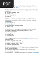 CBRC LET Reviewer 2025 Guide | PDF | Licensure | Teachers