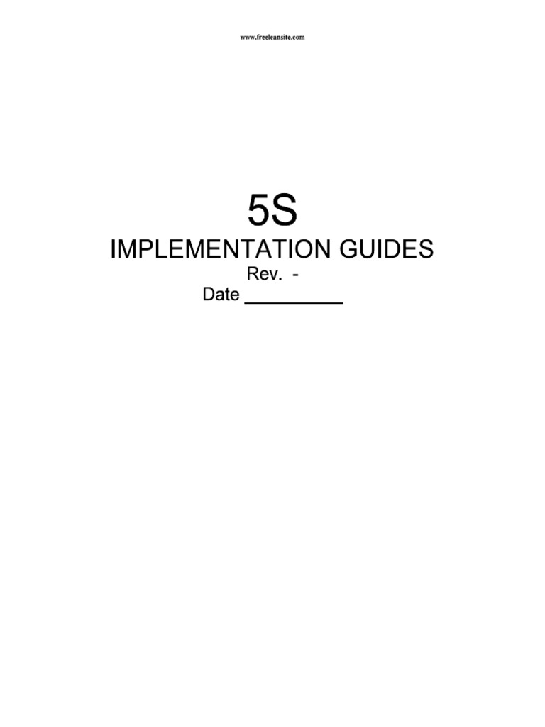 5S Implementation Guide Part 1 | PDF