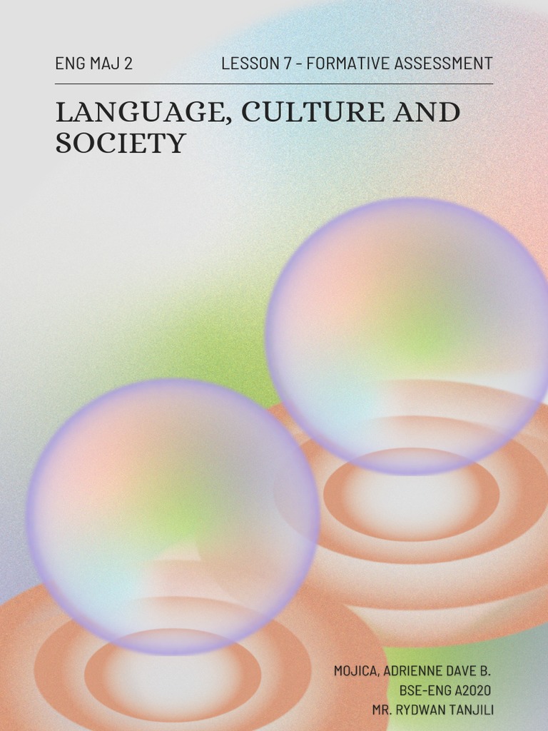 Lesson 7 Language, Culture and Society | PDF | Sign Language | Word