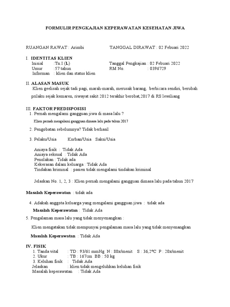 Askep Keperawatan Jiwa RINA (Halu Dan RPK) | PDF