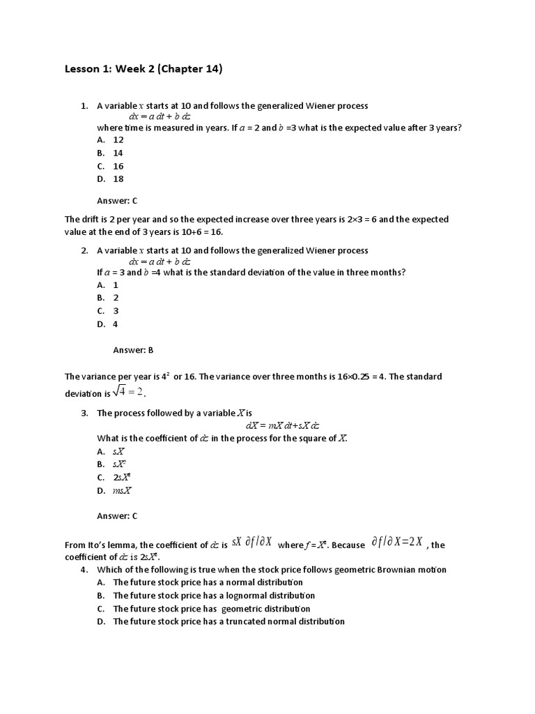 Lesson 1: Week 2 (Chapter 14) : DX Adt+bdz | PDF | Swap (Finance ...