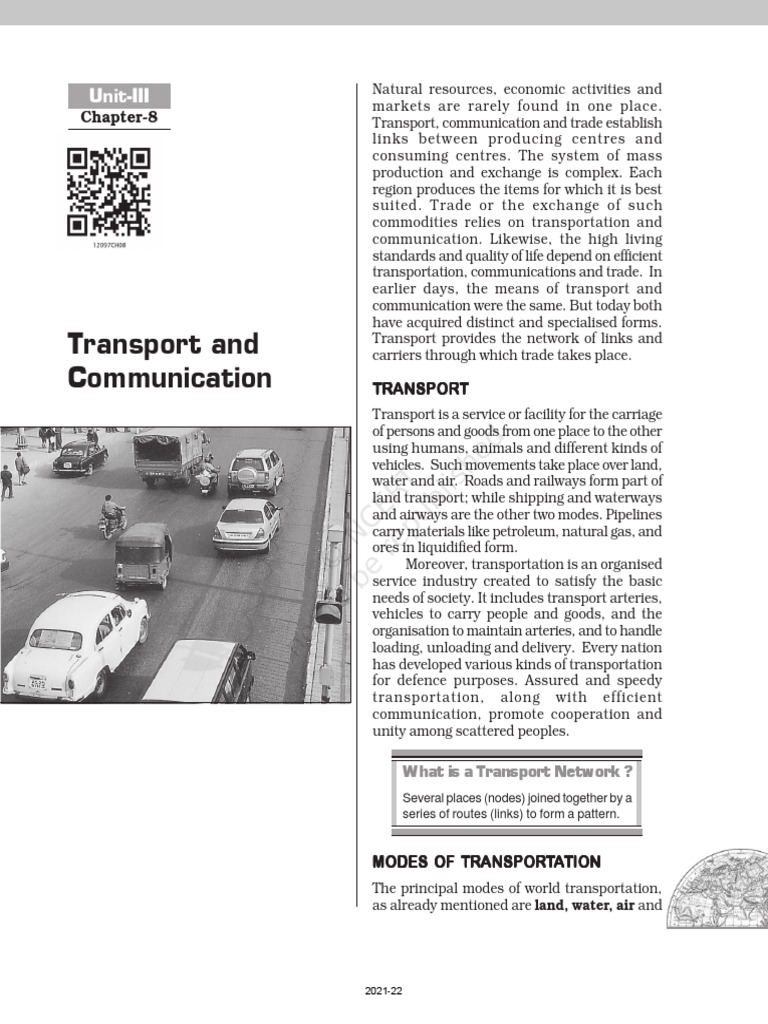 The Complex System of Transportation and Trade: How Different Modes of ...
